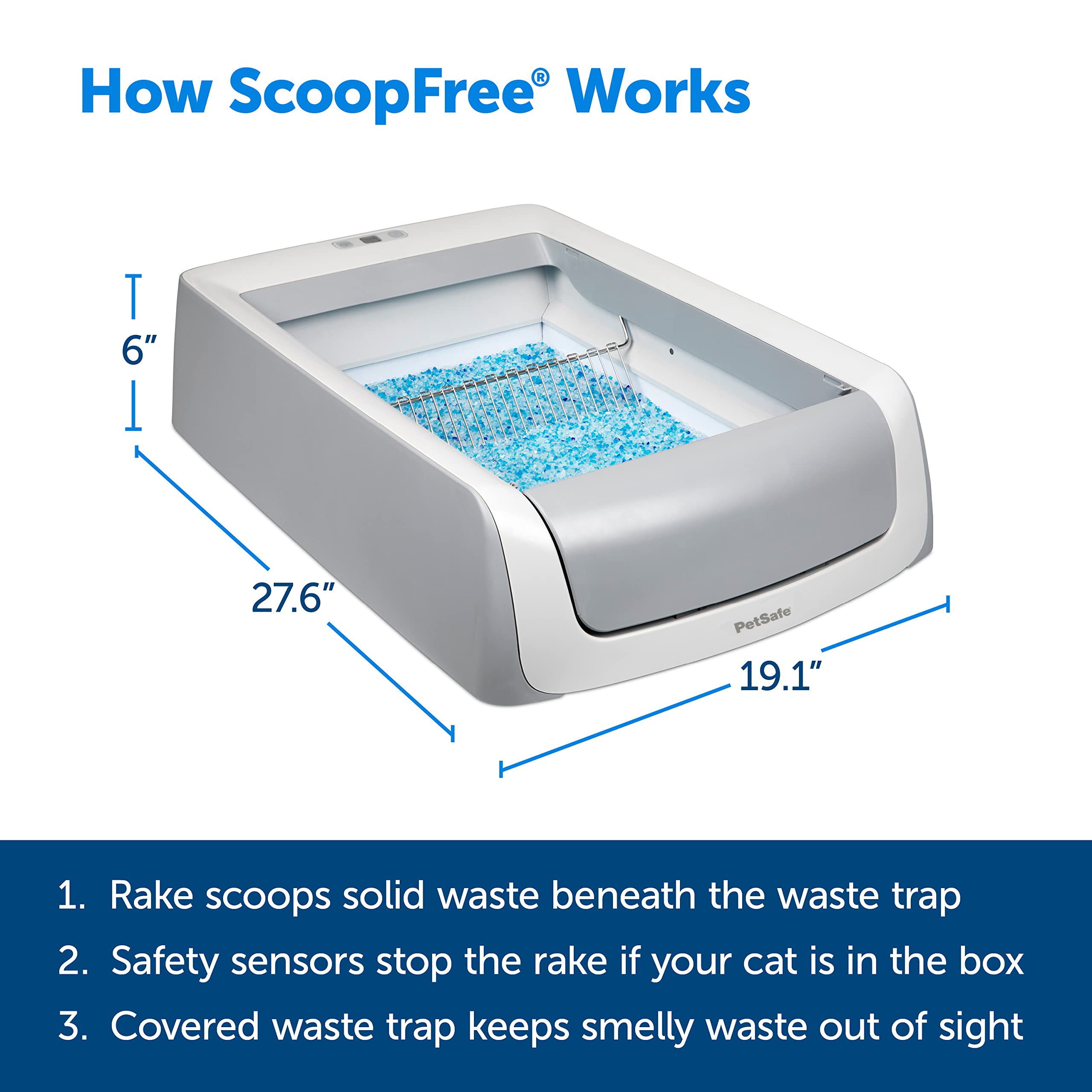 PetSafe ScoopFree Self Cleaning Cat Litter Box & Cat Corridor - Interior Cat Door Keeps ScoopFree Litter Box Hidden From Guests and Dogs - Private Access For Your Cat - Never Scoop Litter Again