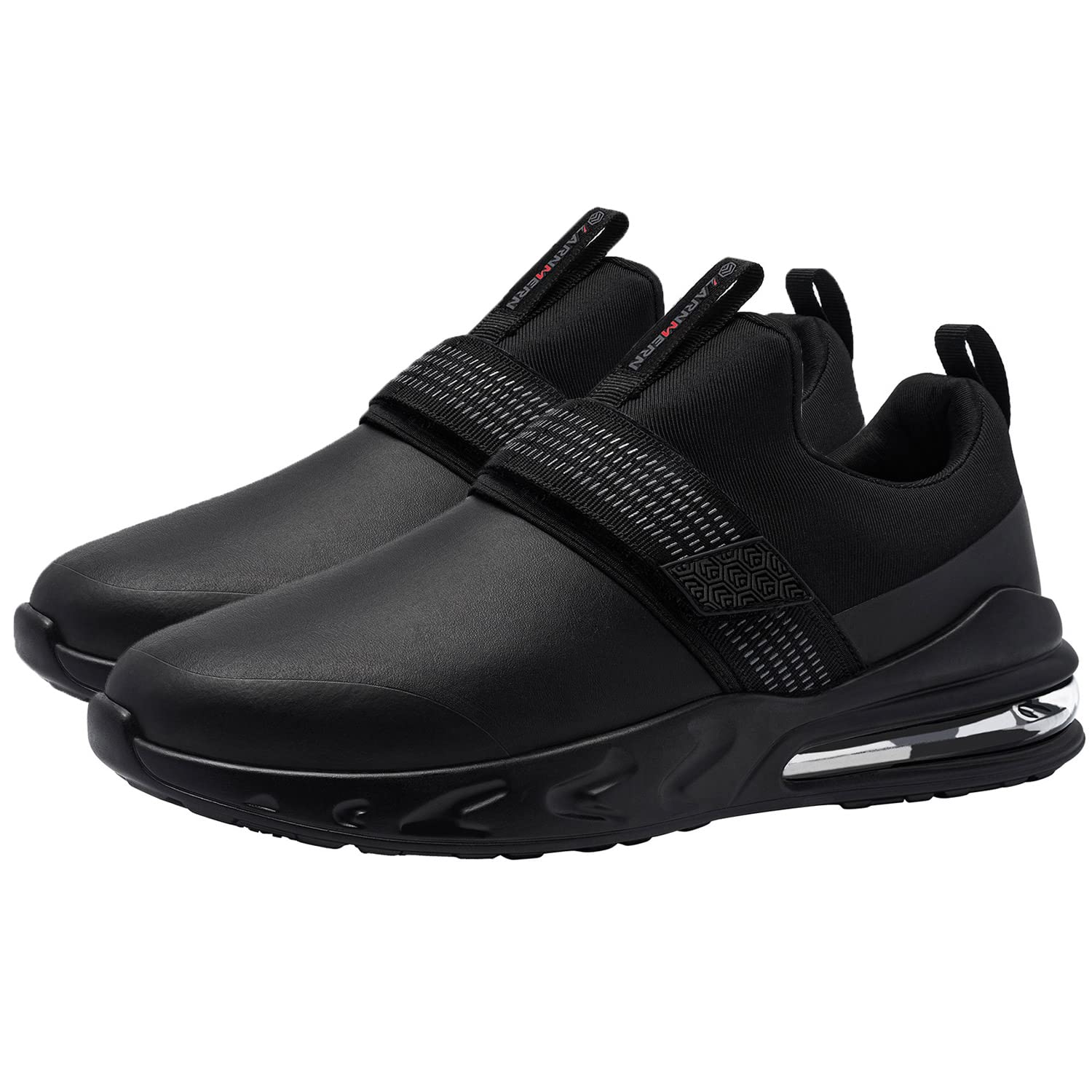 LARNMERN Non Slip Work Shoes Men Kitchen Chef Slip Resistant Shoe Waterproof Food Service Restaurant Air Cushion Working Footwear(Black/10)