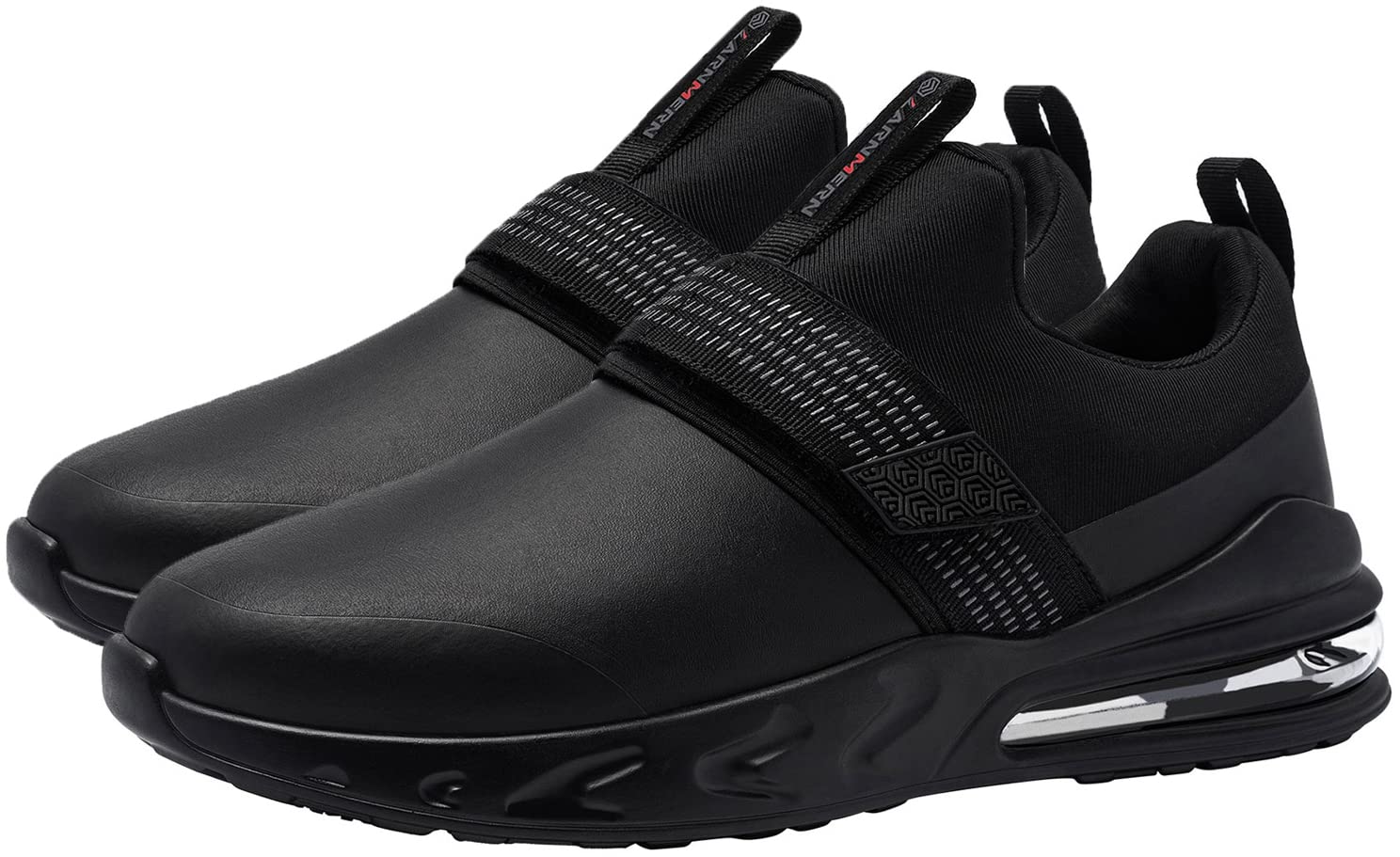 LARNMERN Non Slip Work Shoes Men Kitchen Chef Slip Resistant Shoe Waterproof Food Service Restaurant Air Cushion Working Footwear(Black/10)