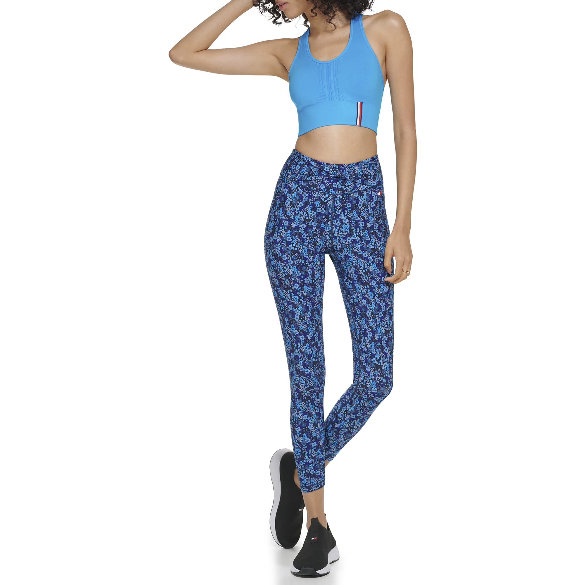 Tommy Hilfiger Sport Womens Sport Legging,Navy Combo,Medium