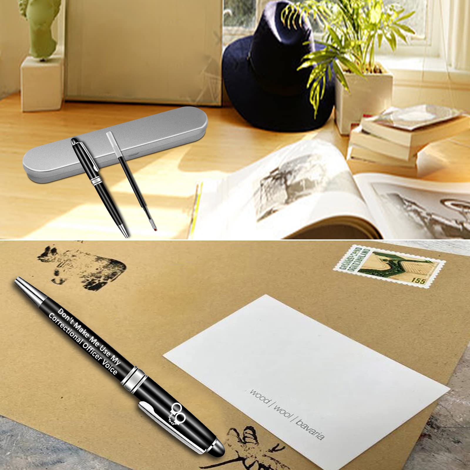 JYTAPP Funny Correctional Officer Gift Don't Make Me Use My Correctional Officer Voice Ballpoint Pen Corrections Work Pen