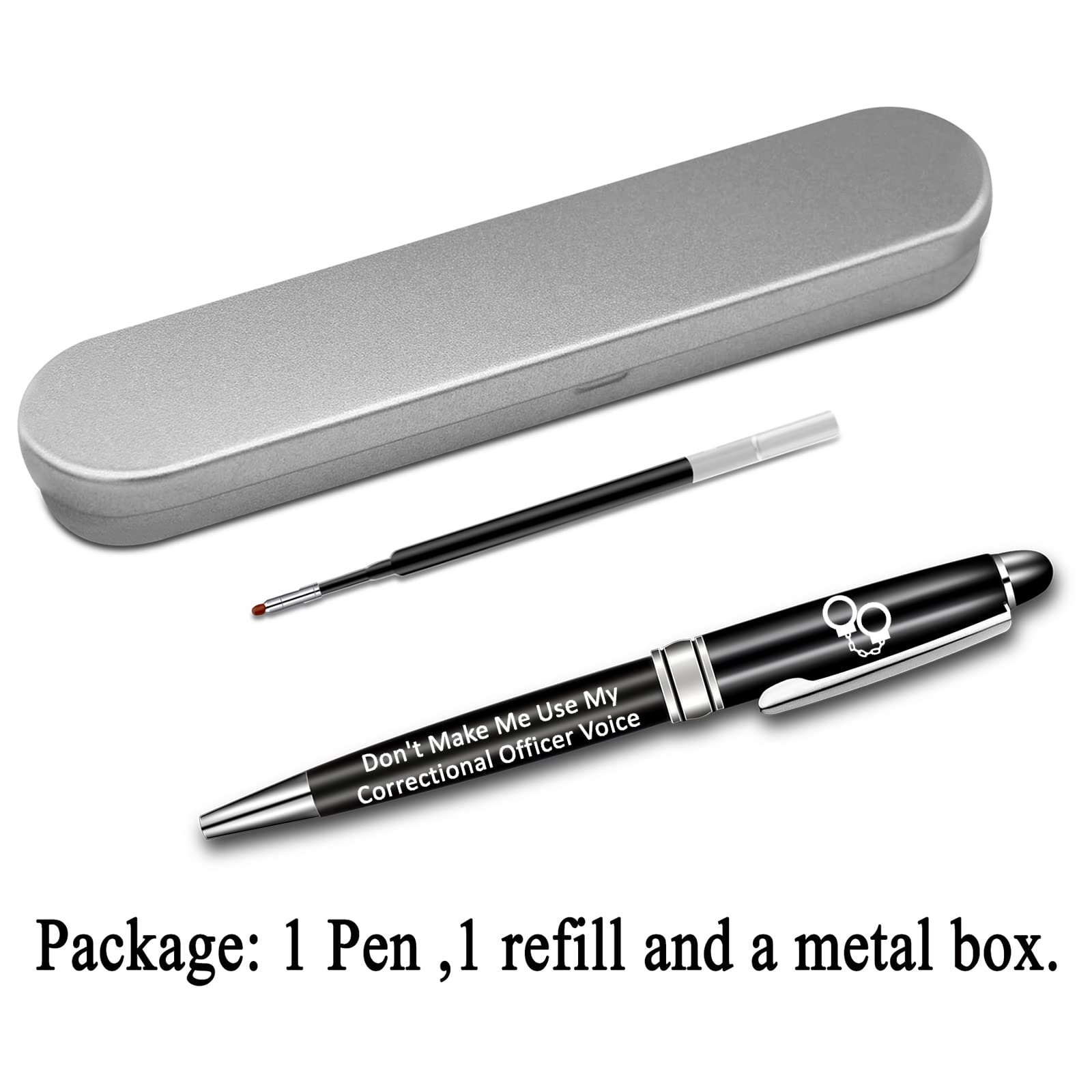 JYTAPP Funny Correctional Officer Gift Don't Make Me Use My Correctional Officer Voice Ballpoint Pen Corrections Work Pen