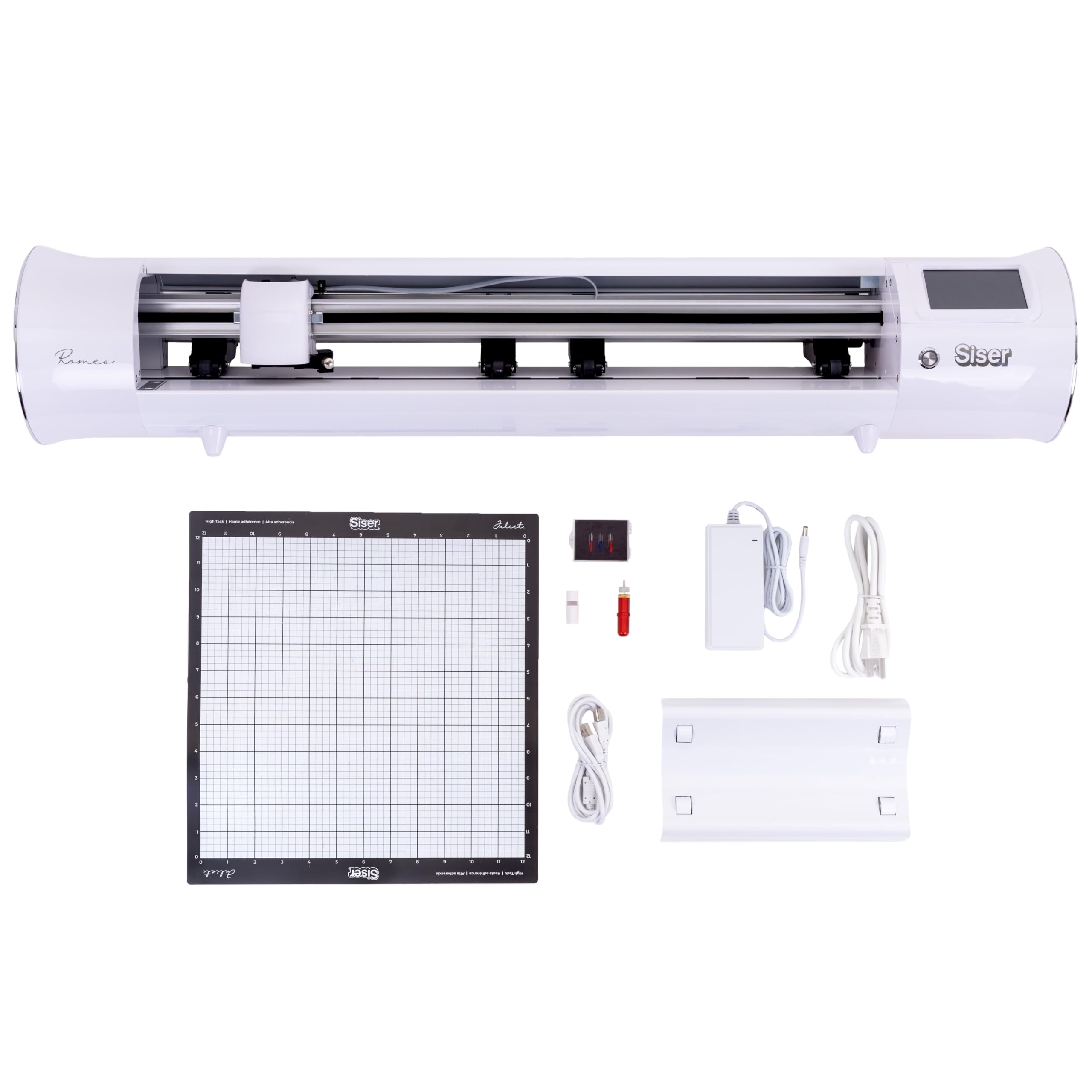 Siser Romeo High-Definition Cutter - 24" Professional Cutting Machine for Vinyl, Paper, and More β WiFi Compatible with Windows & Mac - Includes Leonardo Design Studio Software, Roll Holder Accessory