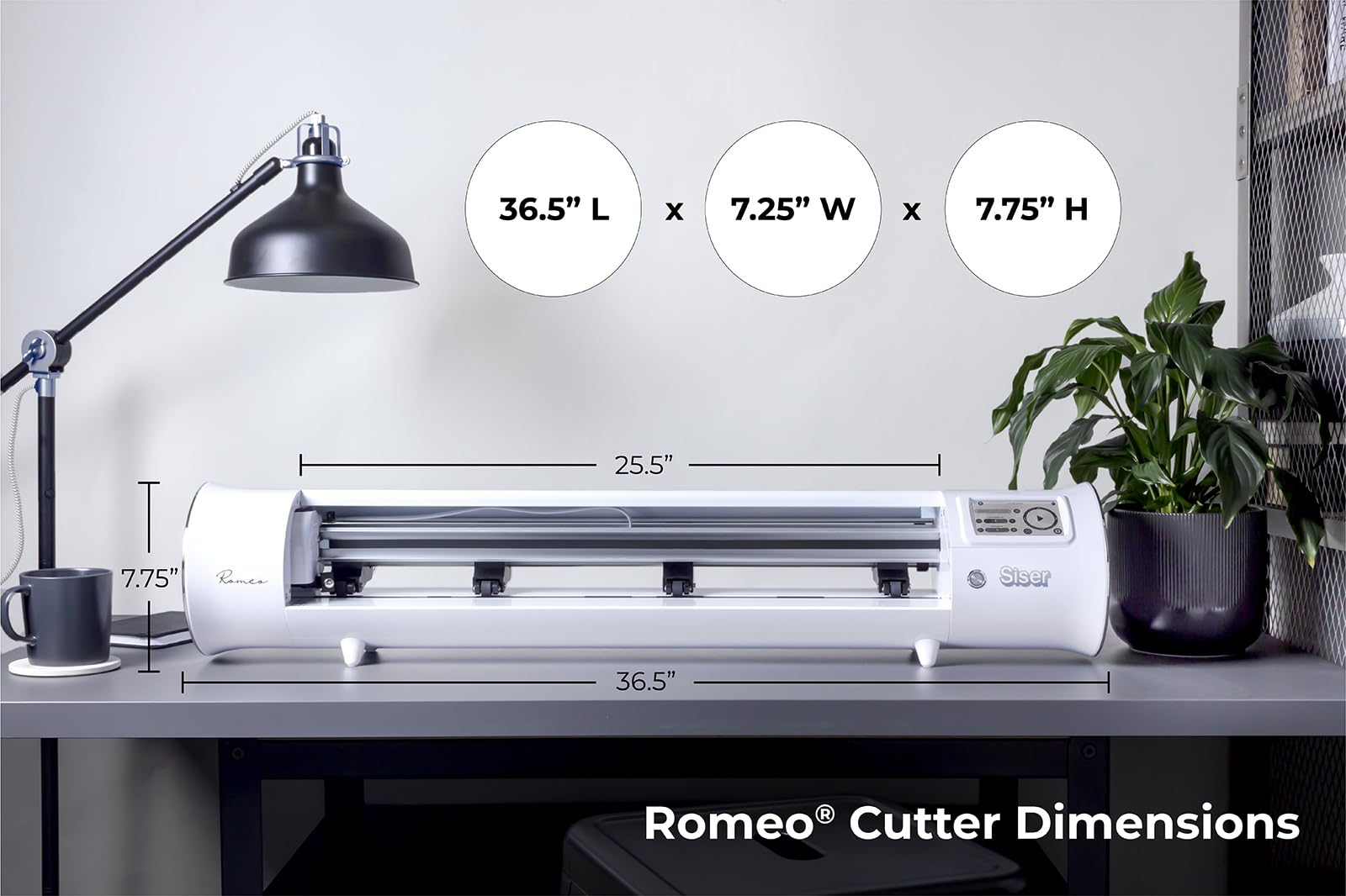 Siser Romeo High-Definition Cutter - 24" Professional Cutting Machine for Vinyl, Paper, and More β WiFi Compatible with Windows & Mac - Includes Leonardo Design Studio Software, Roll Holder Accessory