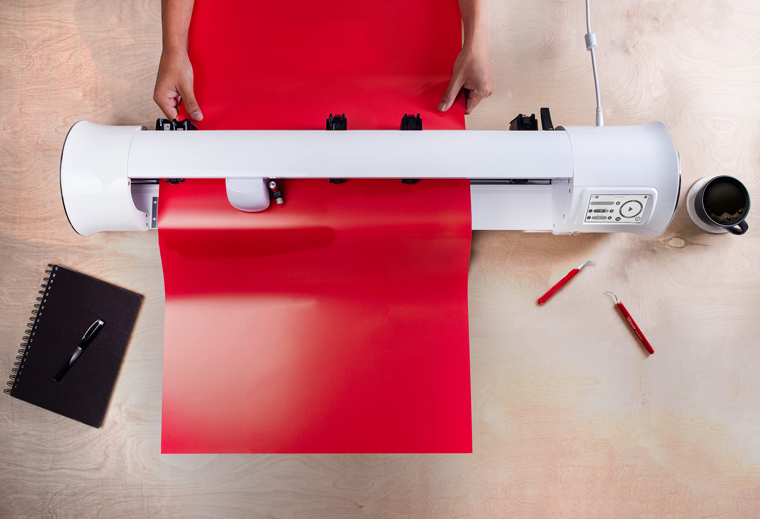 Siser Romeo High-Definition Cutter - 24" Professional Cutting Machine for Vinyl, Paper, and More β WiFi Compatible with Windows & Mac - Includes Leonardo Design Studio Software, Roll Holder Accessory
