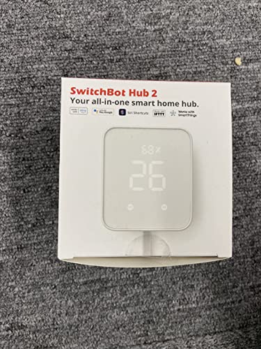 SwitchBot Hub 2 (2nd Gen), Work as a WiFi Thermometer Hygrometer, IR Remote Control, Smart Remote and Light Sensor, Link SwitchBot to Wi-Fi (Support 2.4GHz), Compatible with Alexa&Google Assistant