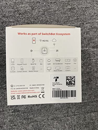 SwitchBot Hub 2 (2nd Gen), Work as a WiFi Thermometer Hygrometer, IR Remote Control, Smart Remote and Light Sensor, Link SwitchBot to Wi-Fi (Support 2.4GHz), Compatible with Alexa&Google Assistant