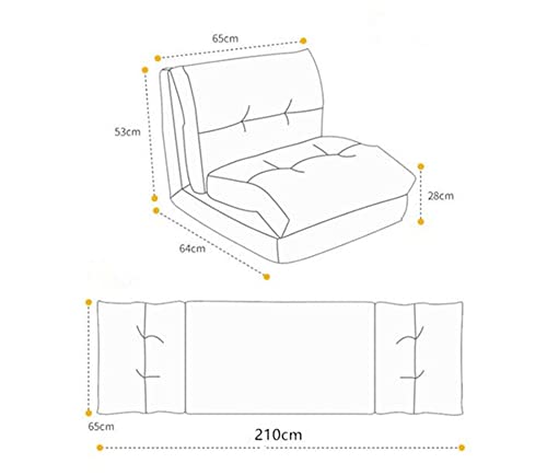 EODNSOFN Foldable with Reclining Position Love Seat Couch Adjustable Floor Couch and Sofa for Living Room and Bedroom