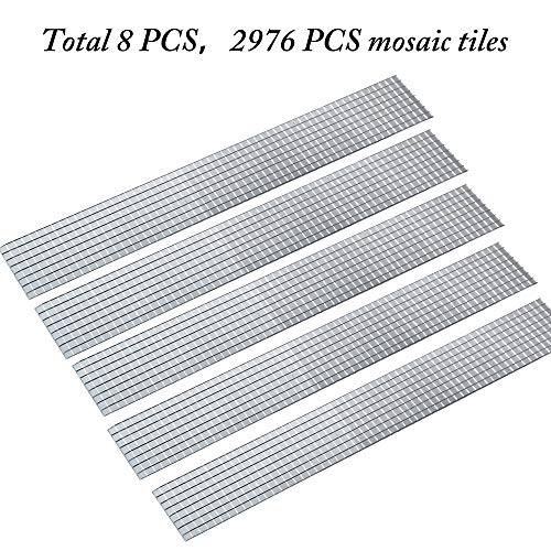 PP OPOUNT 2360 PCS Self Adhesive Mosaic Tiles, 5 x 5 mm Disco Tiles, Square Mirror Mosaic Tiles for Interior Decoration, DIY Disco Ball, Card Making and Art Collage