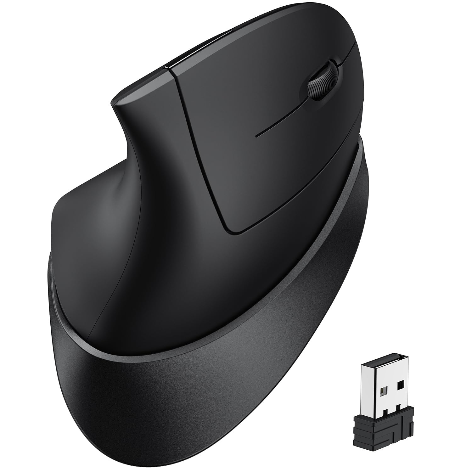 iClever Ergonomic Mouse, 2.4G Wireless Vertical Mouse with 4 Adjustable DPI, Silent Click, 7 Buttons, 3 Adjustable Tilt, Rechargeable Mouse Jiggler for Laptop, Desktop, PC, Computer, Windows 8/10/11