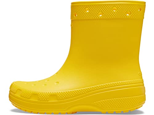 Crocs Unisex Classic Rain Boots, Sunflower, Numeric_7 US Men