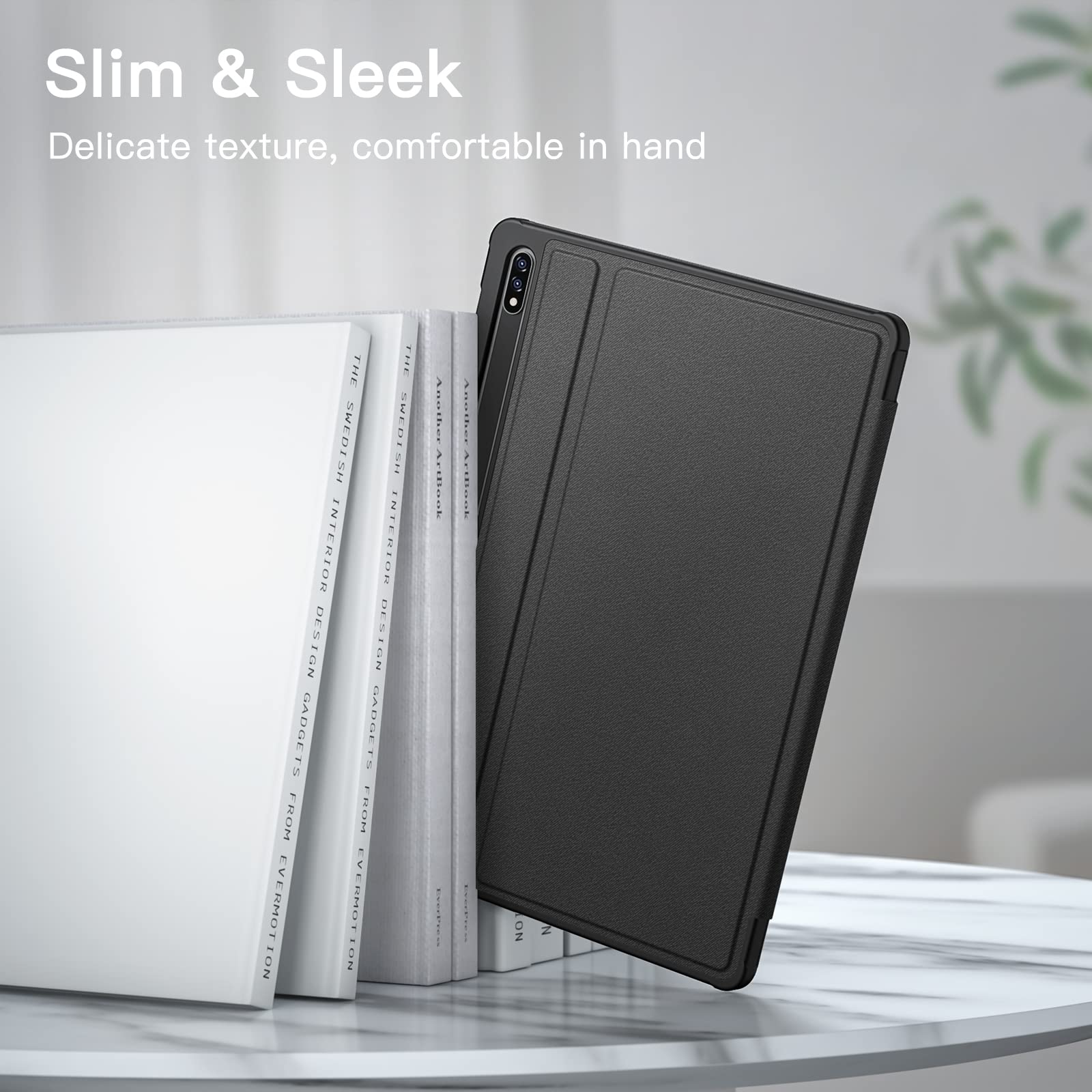 JETech Case for Samsung Galaxy Tab S8 2022/S7 2020 11-Inch with S Pen Holder, Slim Folio Stand Protective Tablet Cover, Multi-Angle Viewing (Black)