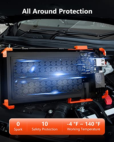 NEOQOQO Portable Car Jump Starter - 4250A Car Battery Jumper Box for Up to 10L Gas or 8L Diesel Engine, Safe 12V Jump Pack with Battery Booster Function Jumper Cables