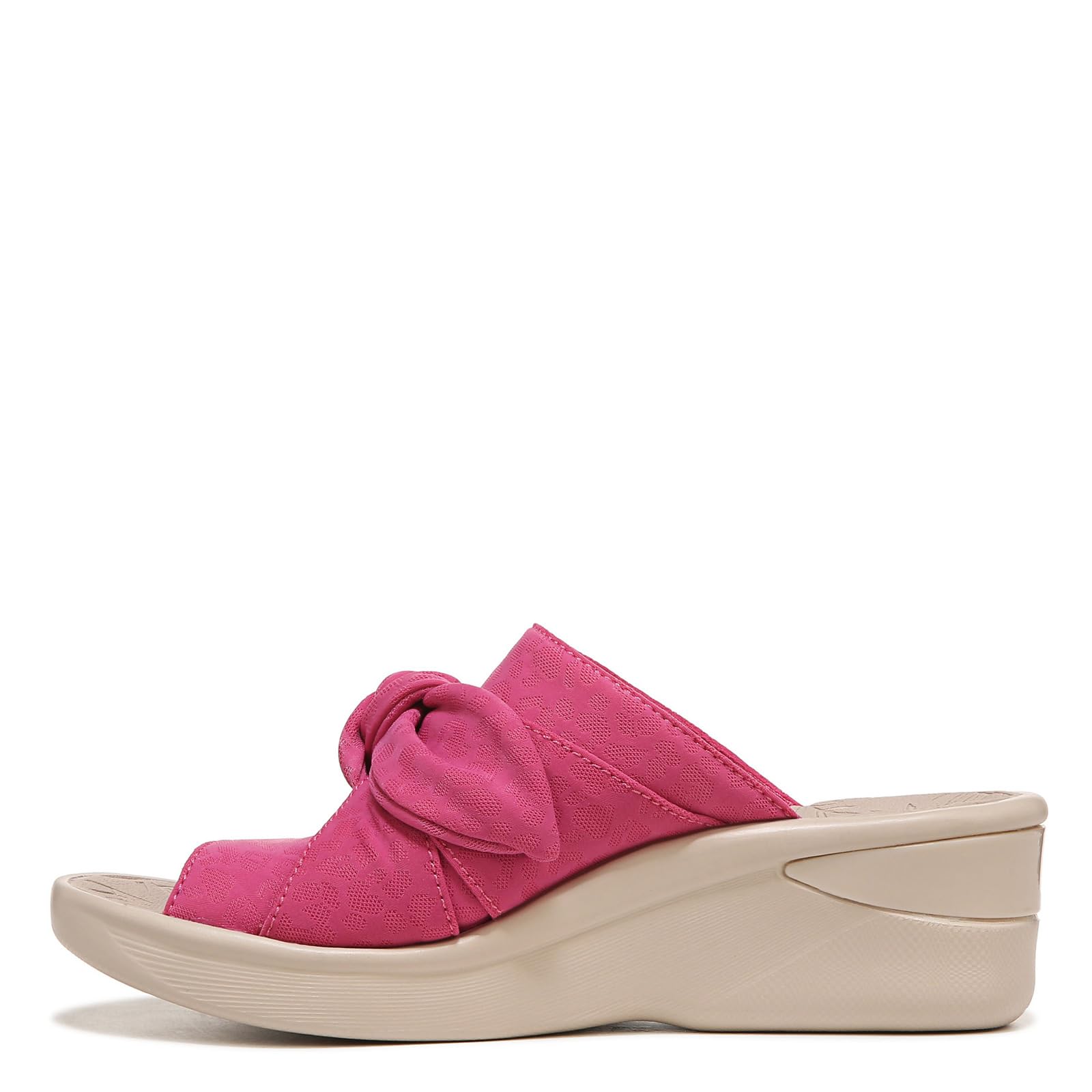 BZees Womens Smile Slide Sandal, Pink, 7.5 US