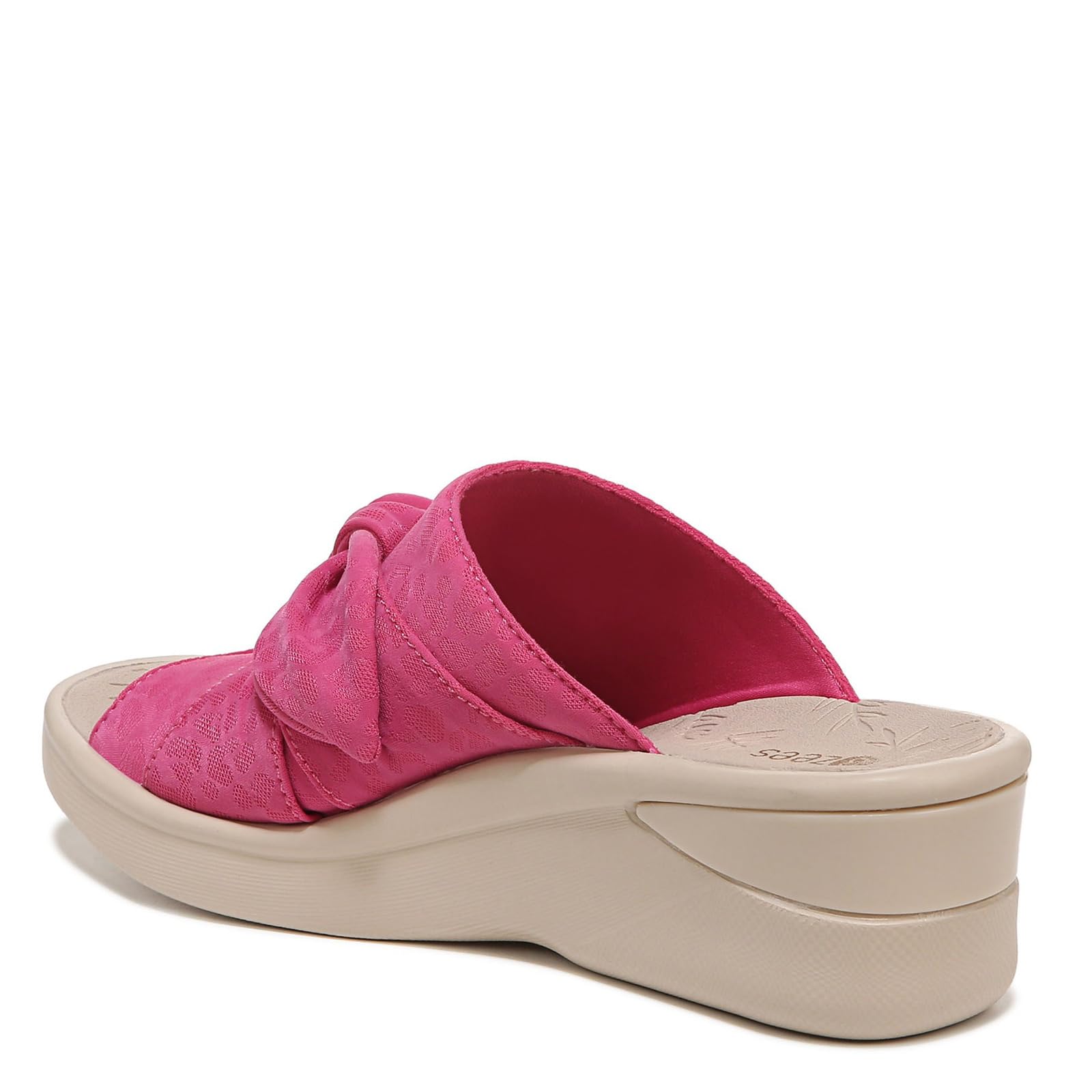 BZees Womens Smile Slide Sandal, Pink, 7.5 US