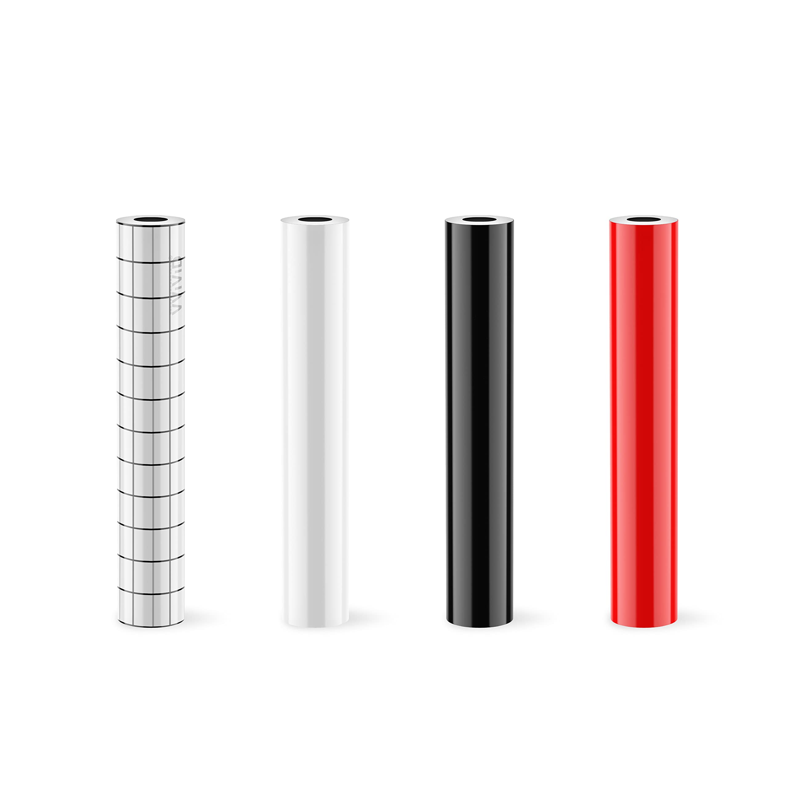 VViViD DECO65 12" x 5ft 3 Craft Vinyl Roll Bundle Includes 12" x 24" Transfer Paper Roll and 2 Precision Hooks for Weeding - M0