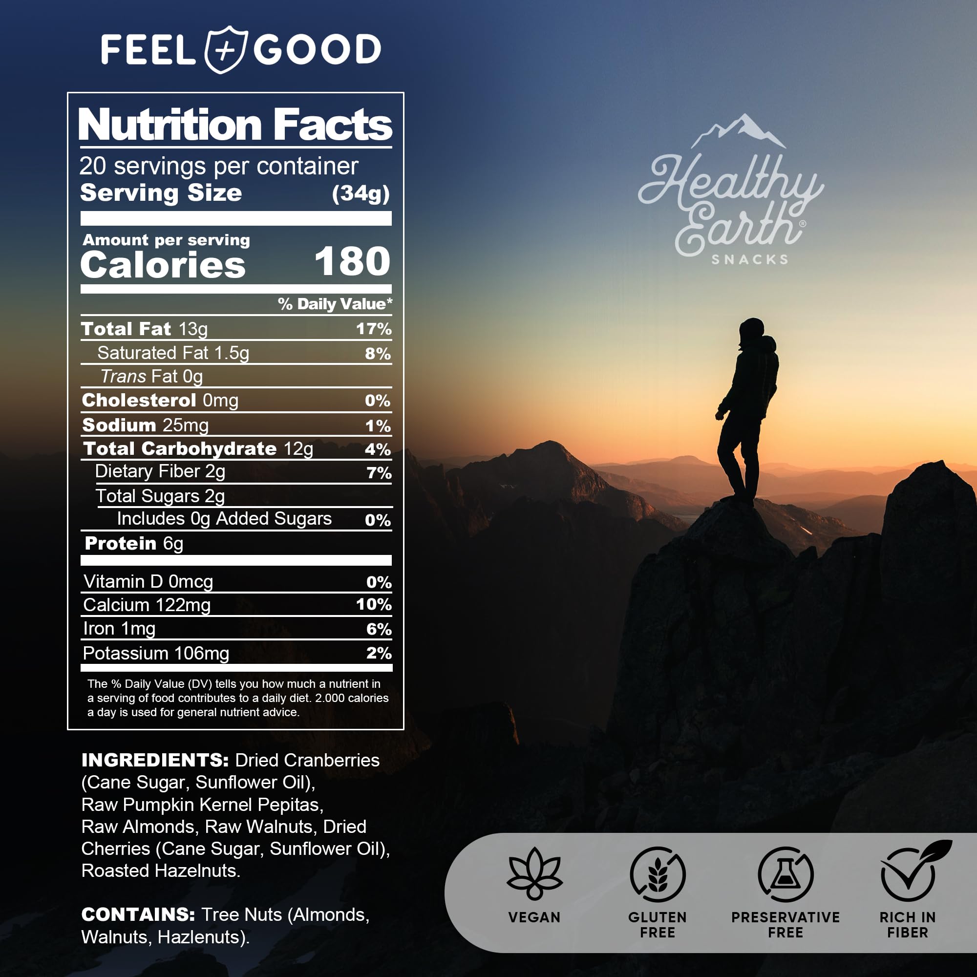 Mixed Nuts Unsalted | Trail Mix | Trail Mix without Peanuts | Sugar Free Snacks | Gourmet Snacks, Protein Snacks, Gluten Free, No Preservatives, High Fiber Snacks (Natural Antioxidant)