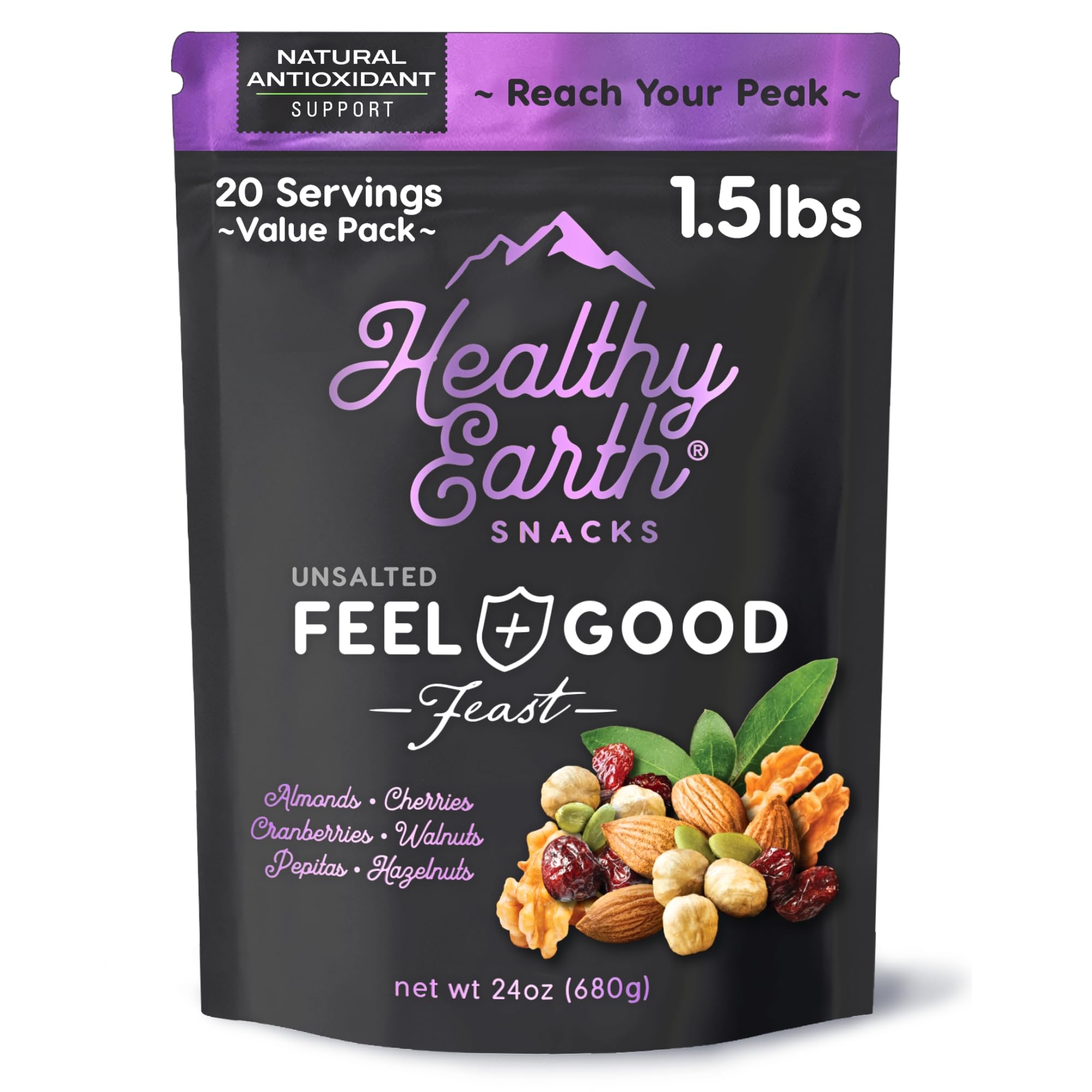 Mixed Nuts Unsalted | Trail Mix | Trail Mix without Peanuts | Sugar Free Snacks | Gourmet Snacks, Protein Snacks, Gluten Free, No Preservatives, High Fiber Snacks (Natural Antioxidant)