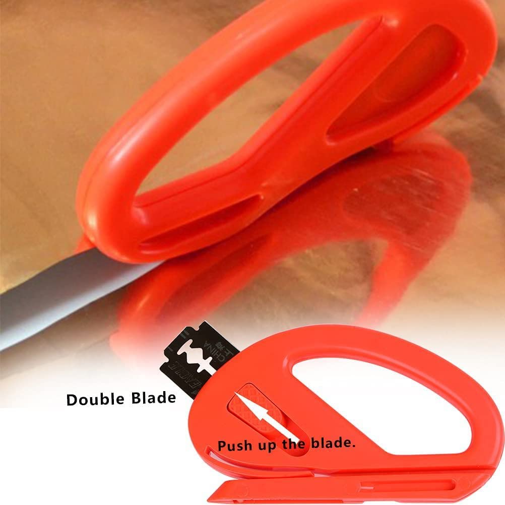 14PCS Car Wrap Kit, Car Window Film Tools Vinyl Wrap Tool Kit Windshield Tint Squeegee Glove Magnet Fixer Film Cutting Knife Film Film Edge Scraper Set