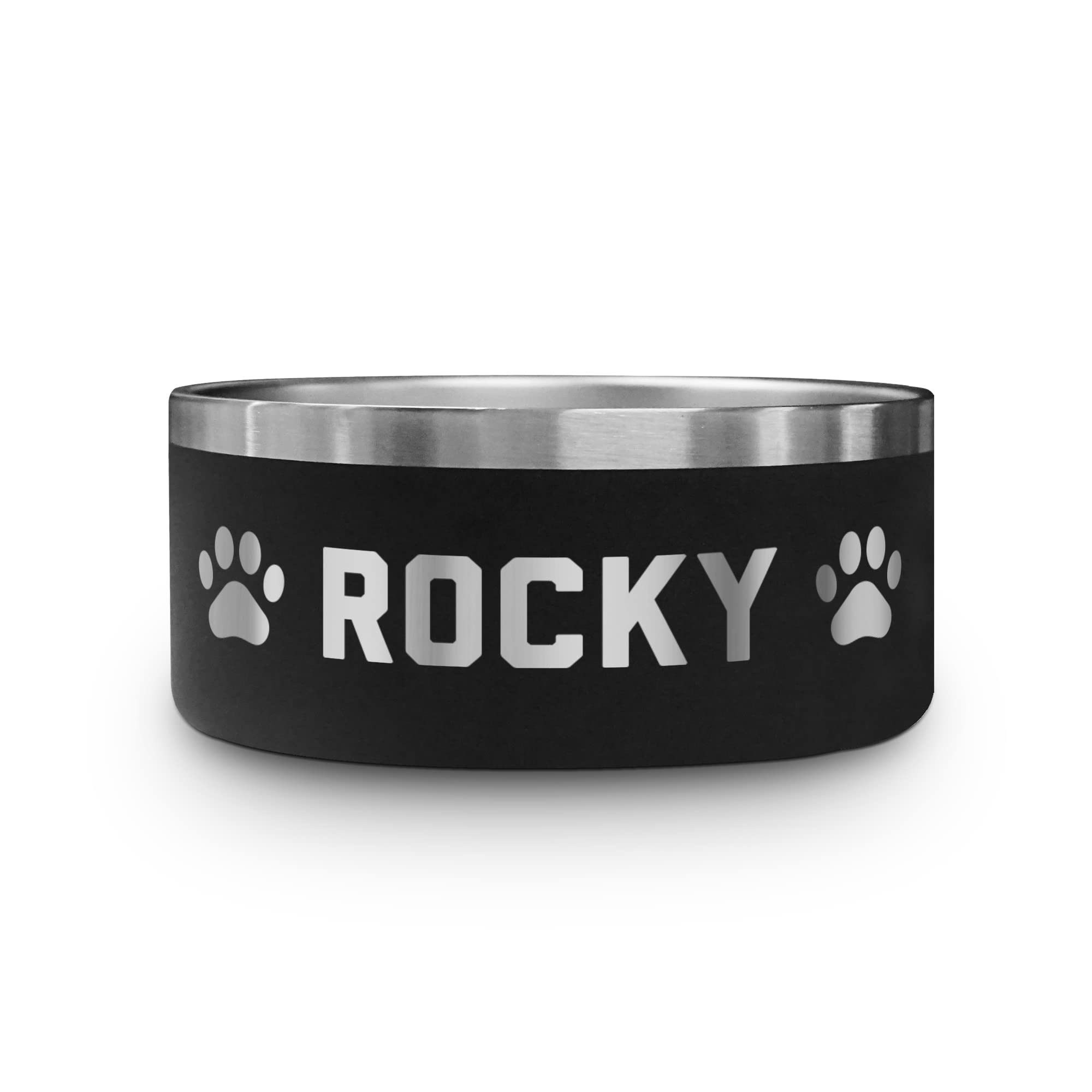 Personalized Dog Bowl - Custom Stainless Steel Dog Bowls Non Slip 16 oz., 32 oz. or 64 oz. - Dishwasher Safe - Personalized Dog Bowls with Name - Insulated Stainless Steel Dog Bowls
