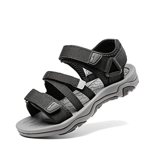 DREAM PAIRS Boys Girls Summer Outdoor Athletic Sport Sandals SDAS2307K Size 2 Little Kid Black