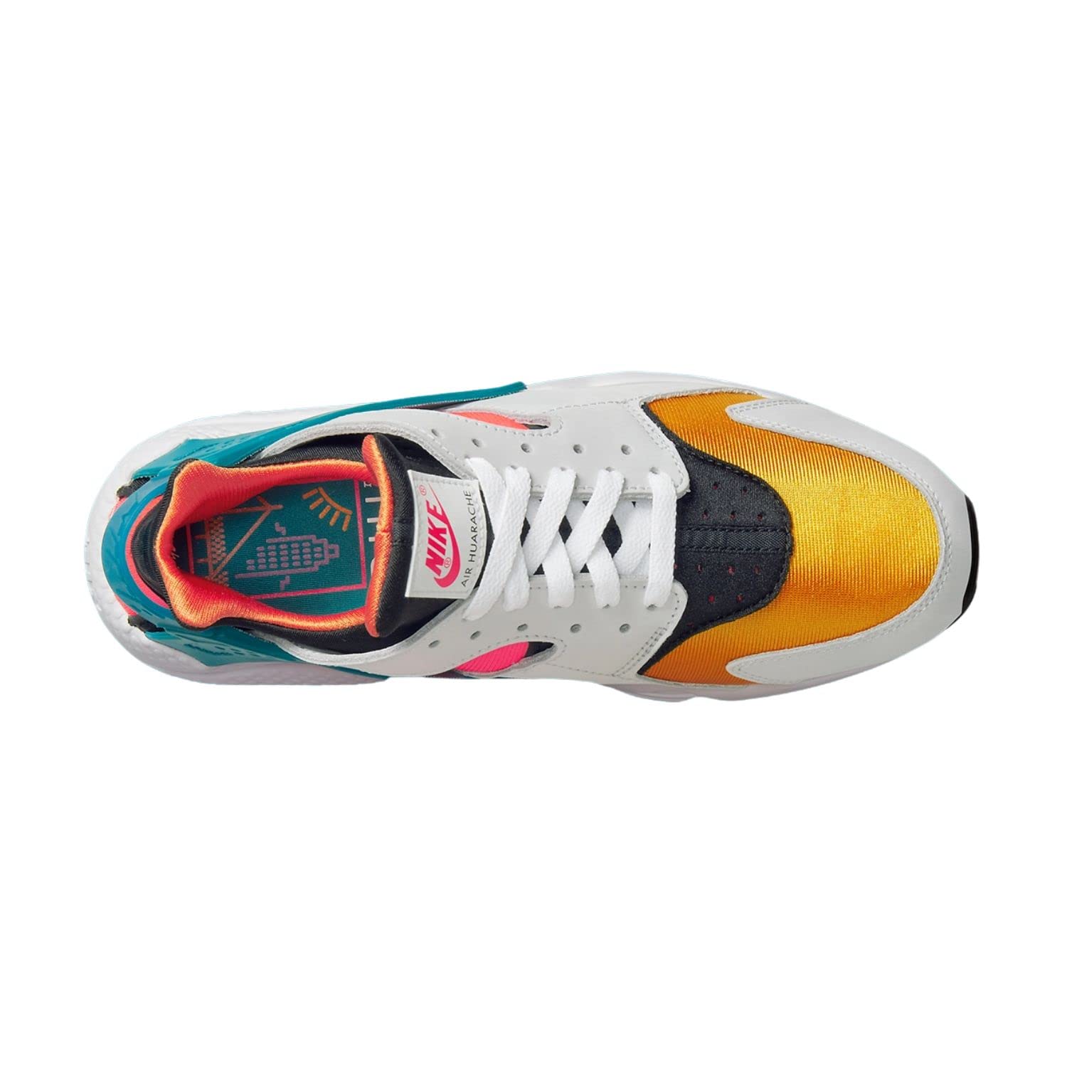 Nike mens Air Huarache Shoes, Pure Platinum/Bright Crimson, 11