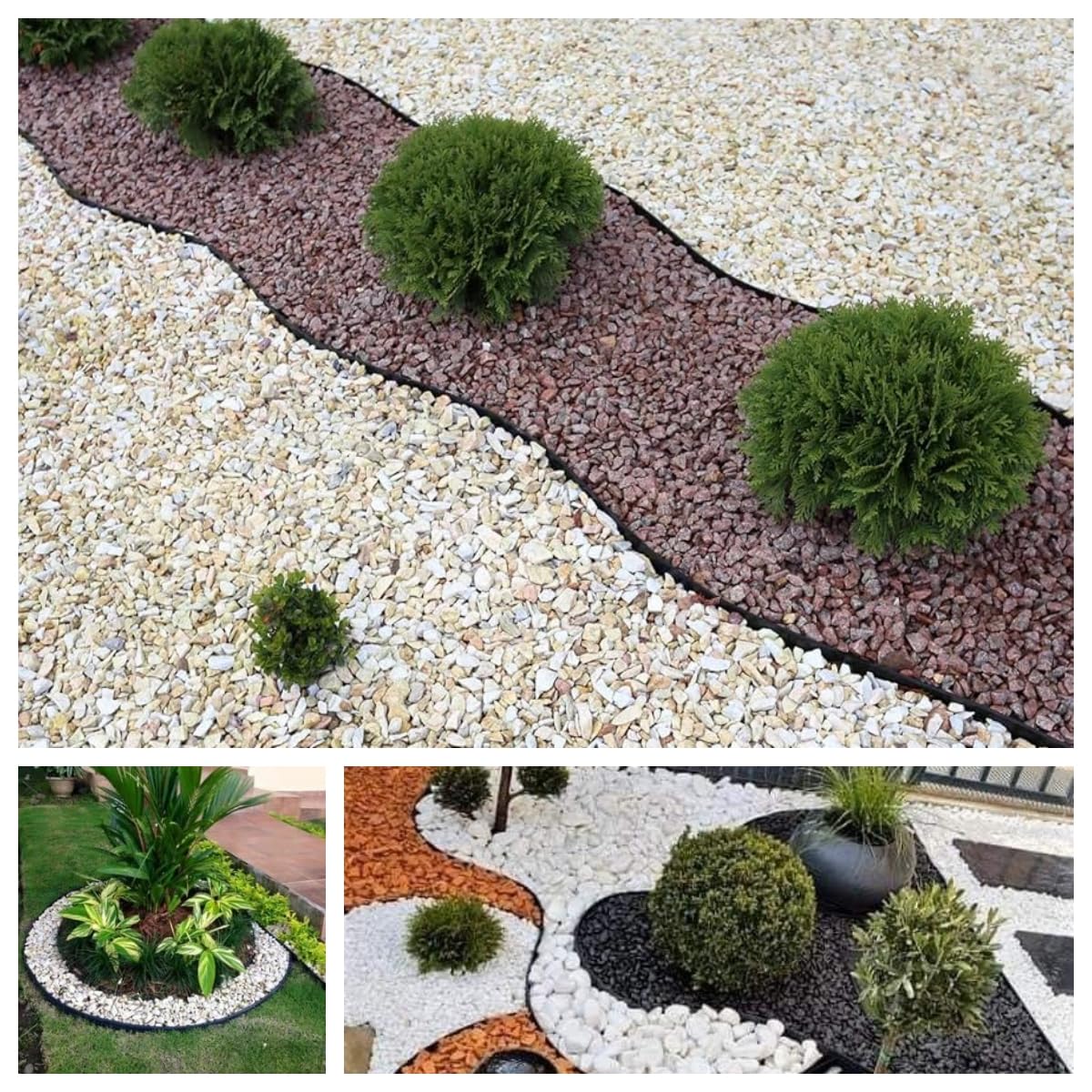No Dig Durable Garden Landscape Edging Kit, 2β Tall Black Plastic Lawn Border with 48pcs Anchoring Spikes for Landscaping, Flower Gardens, Lawn (40FT+48pcs Anchoring Spikes)