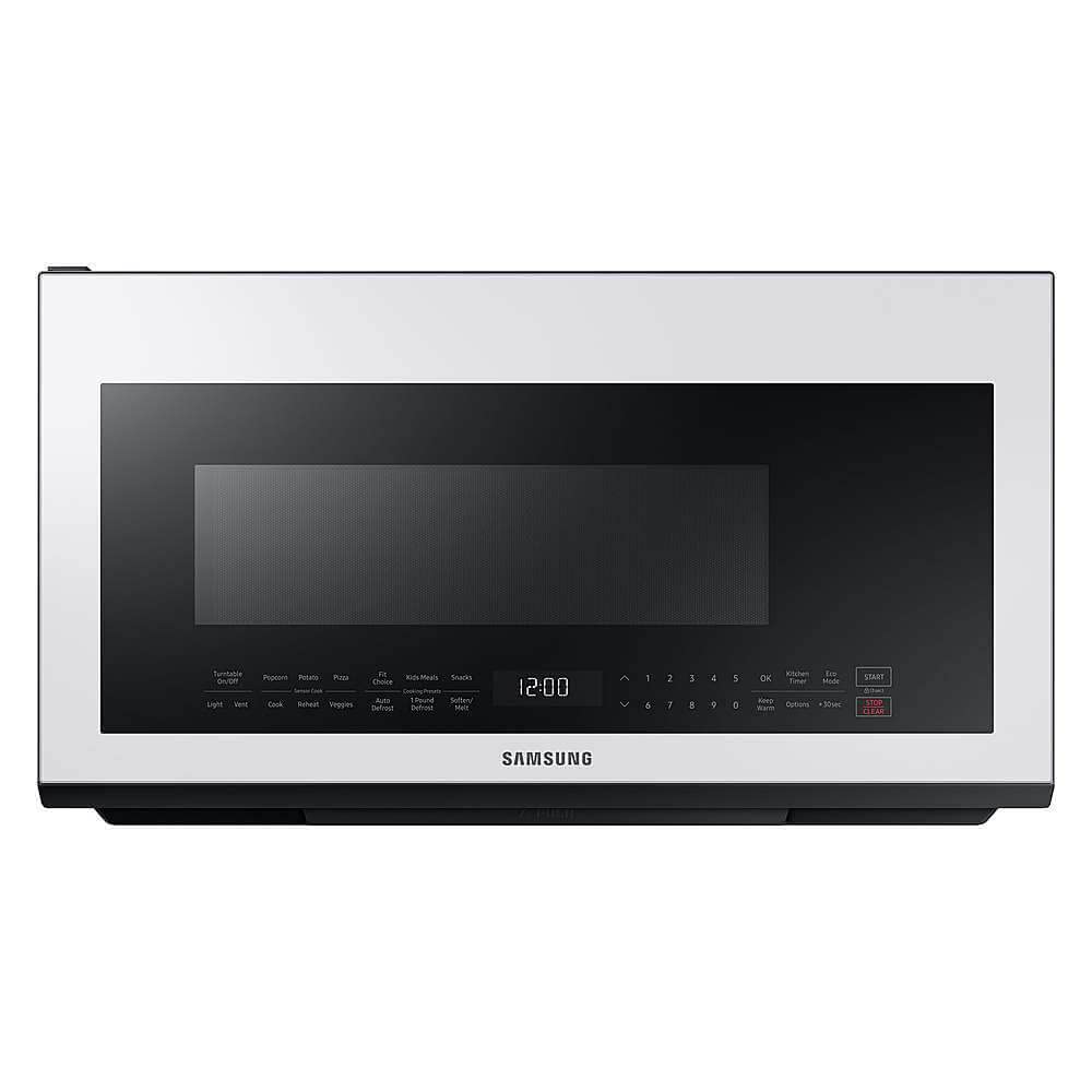 Samsung ME21B706B12 1000W Bespoke Over-the-Range Microwave (White Glass)