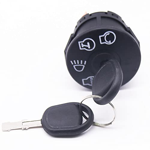 Starter Ignition Switch with Key 4-Position 7-Terminals Compatible with Husqvarna, Craftsman, AYP, for CubCadet, Sears, Poulan Pro Lawn Riding Mower Rider Tractor Lawnmower Replace 532193350 193350