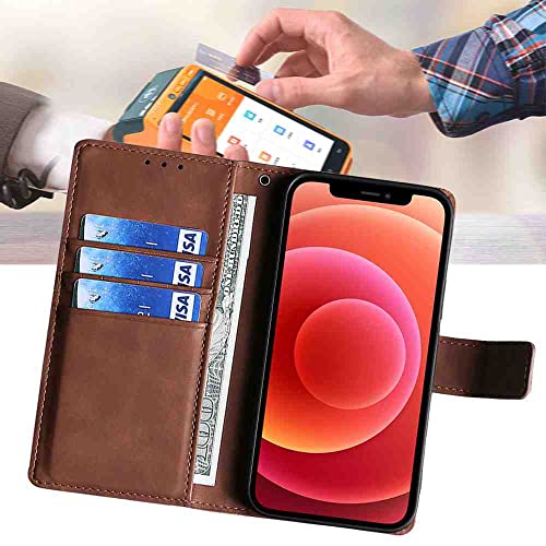 Ownetee DIIGON Phone Cover Wallet Folio Case for Oppo Reno 2, Premium PU Leather Slim Fit Cover for Reno 2, Good Touch, Brown