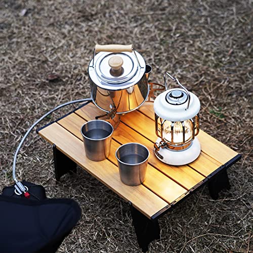 ATEPA Ultralight Compact Small Camping Table, Backpacking Mini Small Folding Camping Side Table for Camp, Portable Table for Outdoor Picnic,Tent,Travel,Beach