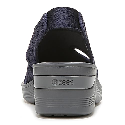 BZees Womens Daytona Slip-On Wedge Sandal Navy Blazer 9.5 M