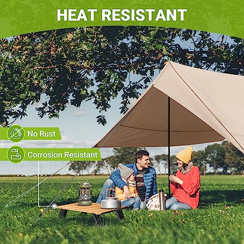 ATEPA Ultralight Compact Small Camping Table, Backpacking Mini Small Folding Camping Side Table for Camp, Portable Table for Outdoor Picnic,Tent,Travel,Beach