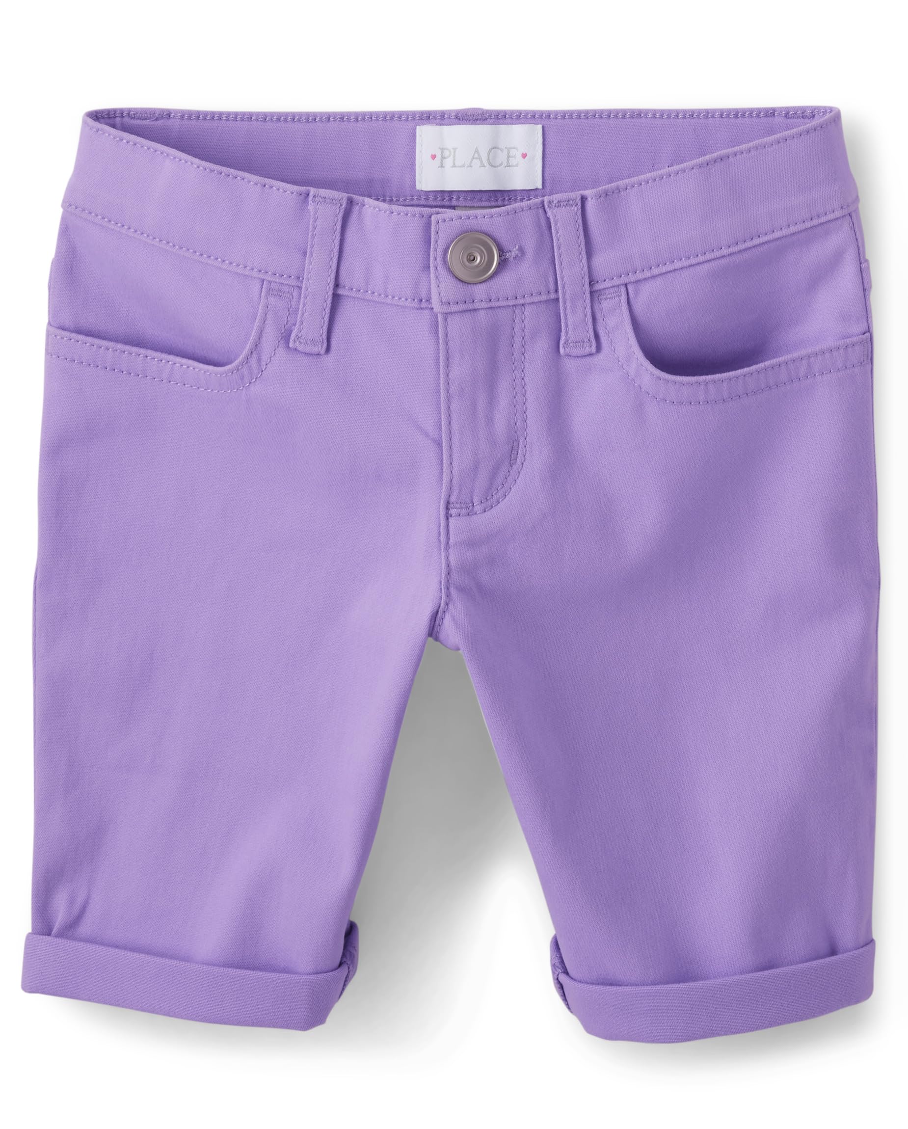 The Children's Place,Solid Skimmer Shorts,Iris Pop,12