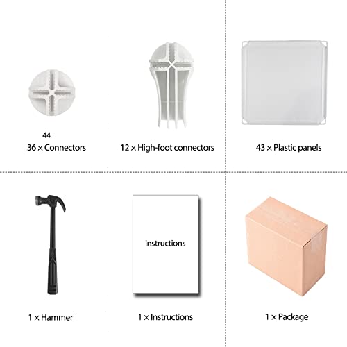 Wolizom Cube Storage Organizer, 12-Cube White Closet Storage Shelves, Modular Units, Closet Cabinet, Portable DIY Plastic Book Shelf Shelving for Bedroom, Office, Living Room