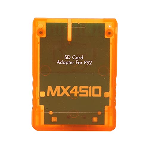 Zunate PS2 MX4SIO SIO2SD Reader Adapter, Hand Made Stable Replacement MX4SIO TF Adapter for PS2(Orange)