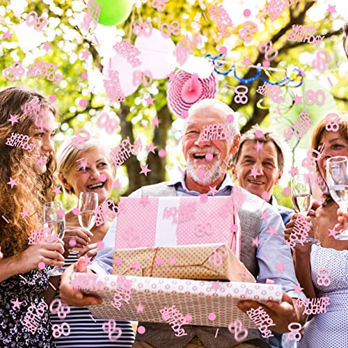 700 Pieces Happy Birthday Confetti Number 80 Metallic Sequins Table Confetti Special Events Cake Confetti Table Scatters Decorations Supplies for Birthday, Anniversary (80th Style)