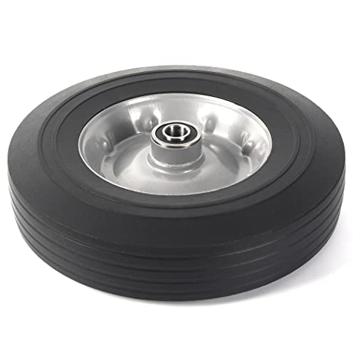 (2-Pack) AR-PRO 10''x2.5'' Flat Free Solid Rubber Replacement Tires - Flat-Free Tires for Hand Trucks and Wheelbarrows with 10” Tires with 5/8" Axles