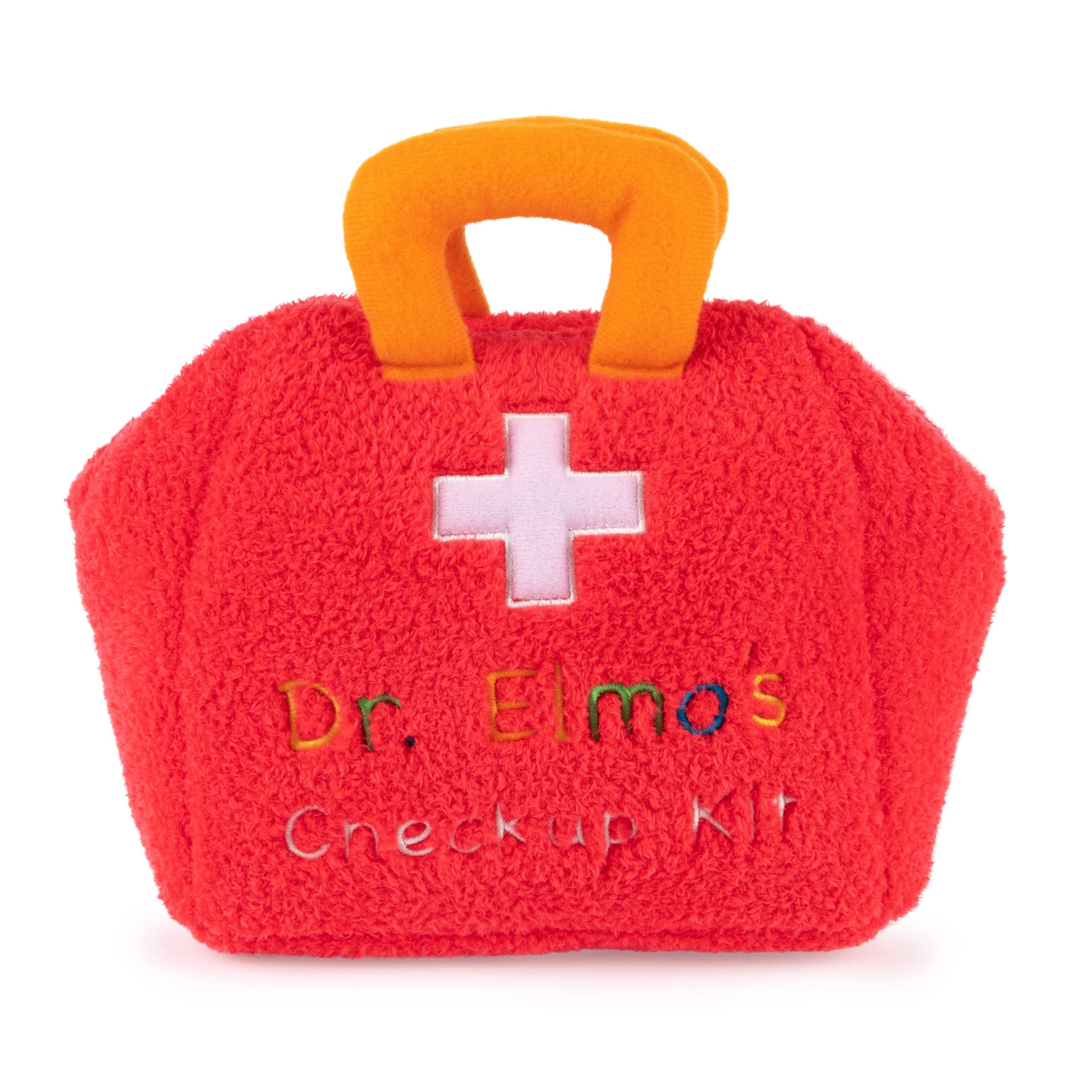 GUND Sesame Street Official Furry Friends Forever Elmo & Tango Checkup Playset, Premium Plush Sensory Playset for Ages 1 & Up, Red, 8”