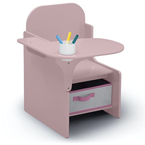Delta Children MySize Chair Desk with Storage Bin - Greenguard Gold Certified, Dusty Rose