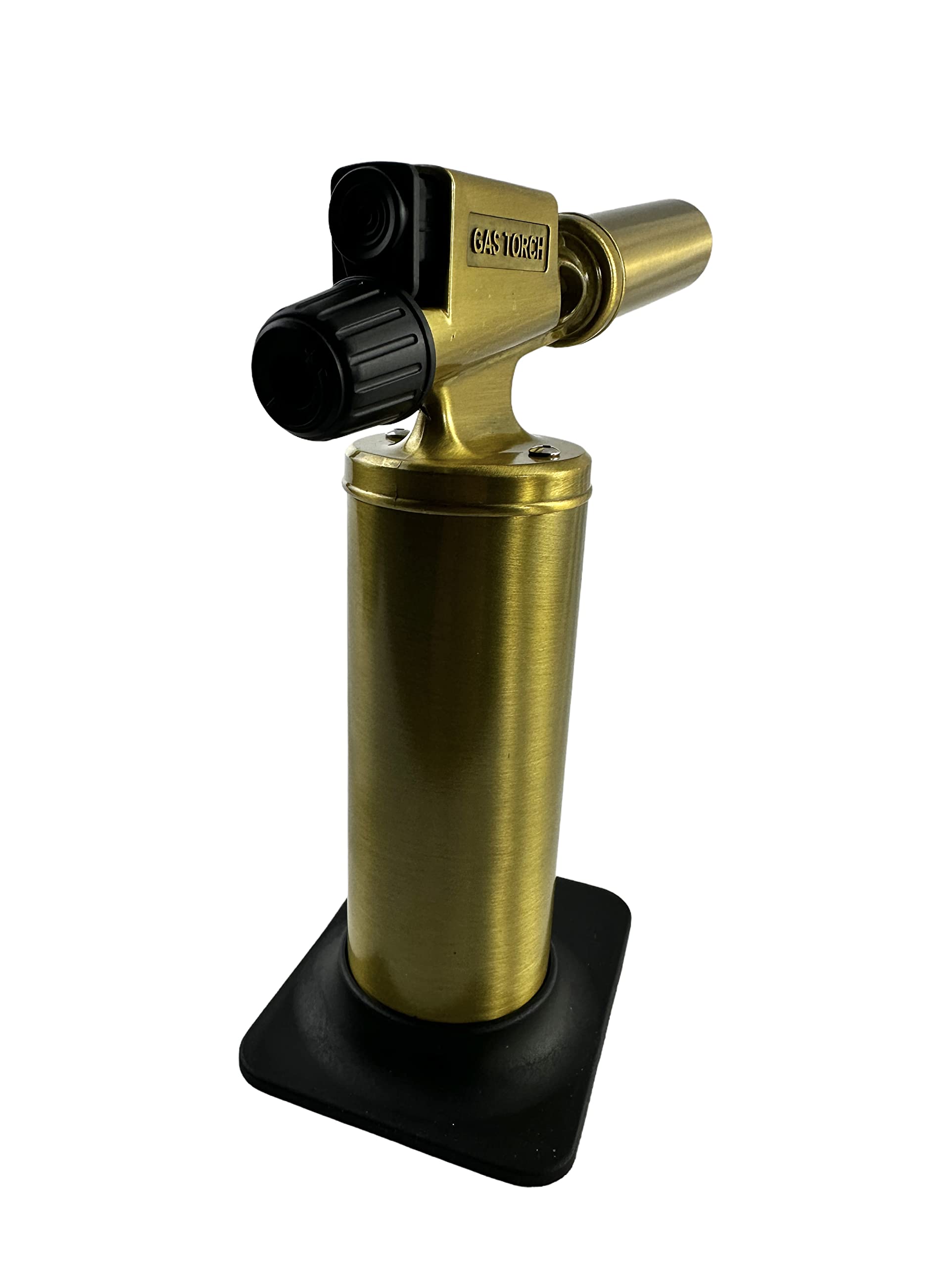 Space King Extended Tube Metal Shell Torch Lighter - Rustic Finish - Adjustable Flame - Use for Camping, Kitchen, Backyard, Travel, Beach, BBQ, Mountain, Outdoors, Travel, Garage, Welding, etc. (Gold)