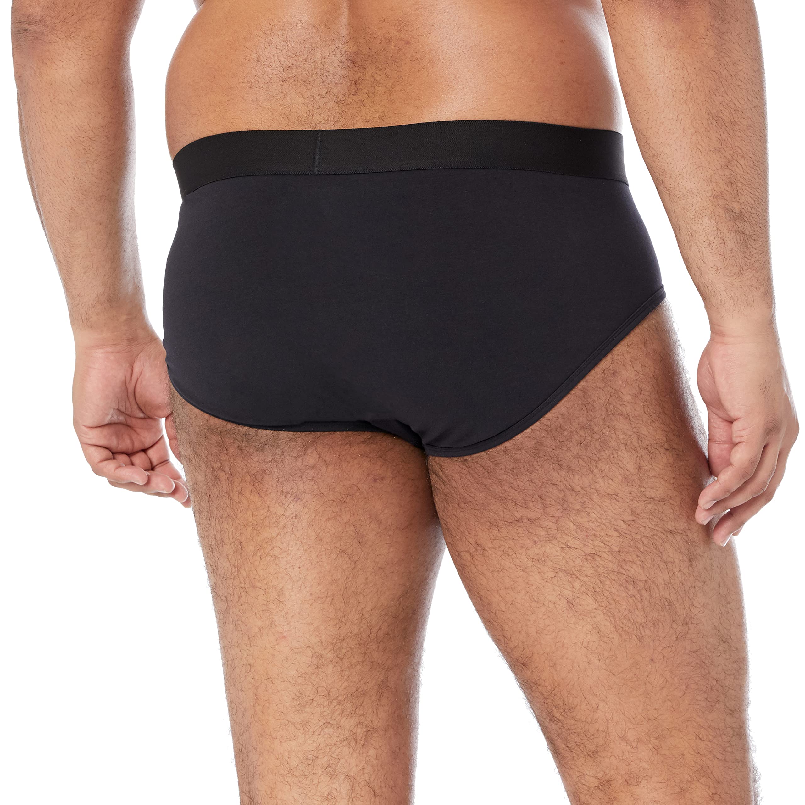 Amazon Essentials Men's Cotton Jersey Briefs, Pack of 7, Available in Big & Tall, Black, XX-Large