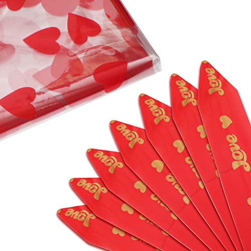 20 Pack Clear Basket Bags Pull Bow Set 10 Pack Packaging Bags Cello Cellophane Wrap and 10 Pack Ribbon Bows … (Red 30 * 44inches)