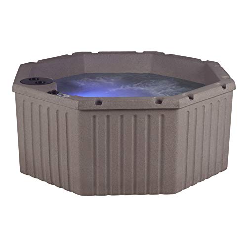 Essential Hot Tubs - Integrity Spa 11-Jet 2023 4-5 Person Bench Seating with Massage Features, 71 x 71 x 30 Inches, 120V, Millstone