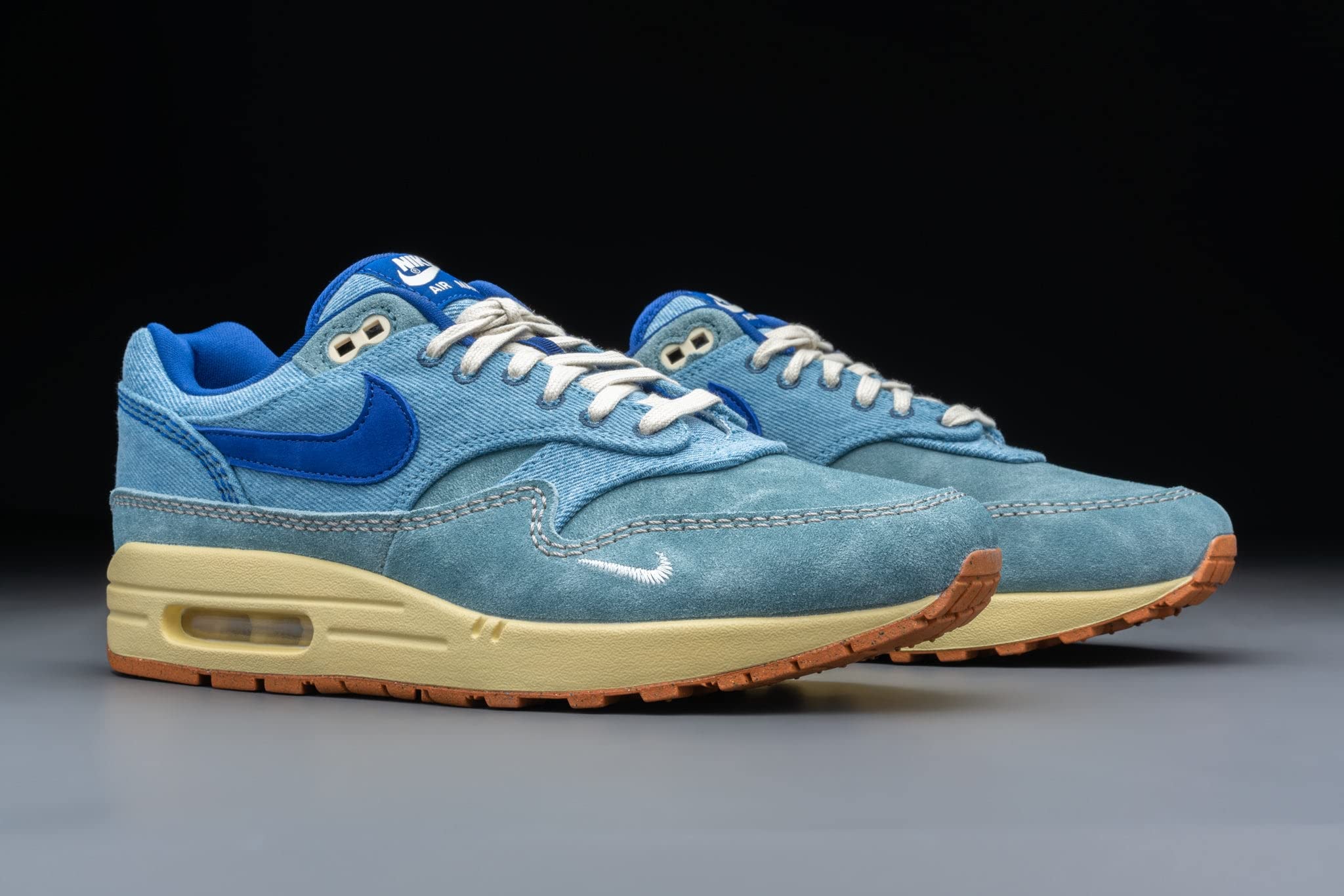 Nike Men's Air Max 1 Premium shoe, Mineral Slate/Deep Royal Blue-, 9