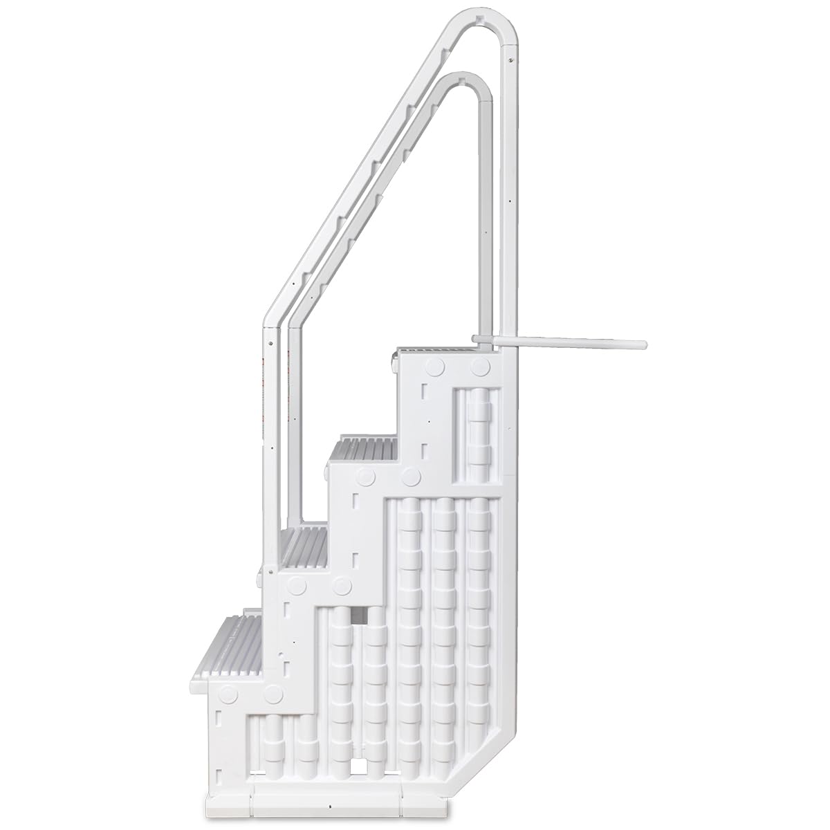 Aqua Select Everest in Pool Steps | White | for Above Ground Swimming Pools | Mount to Decks 48 to 54 Inches | Safety Stairs Capacity Up to 350 Pounds