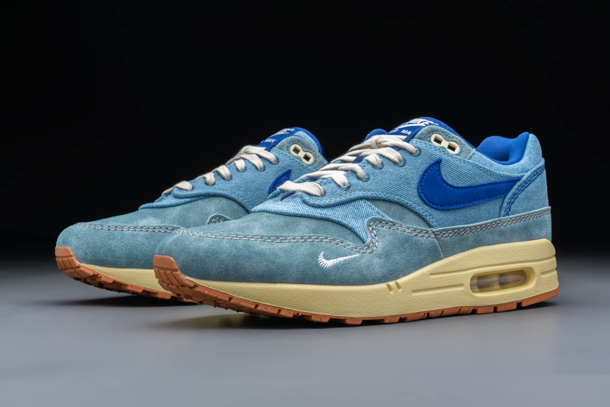 Nike Men's Air Max 1 Premium shoe, Mineral Slate/Deep Royal Blue-, 9