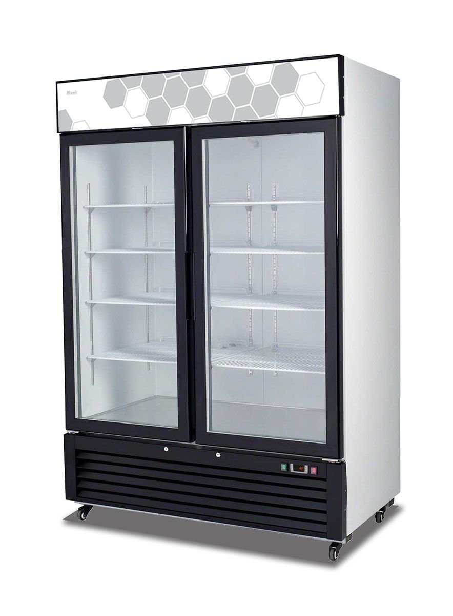Commercial 2 Glass Door Freezer Upright Merchandiser ETL Double (Renewed)
