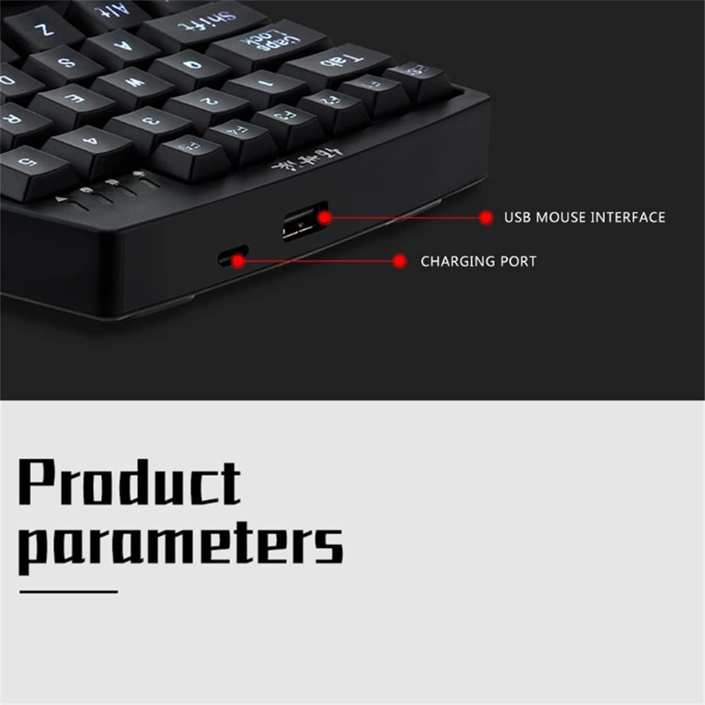 Aoyygg 20CB Wired Gaming Keyboard, Mechanical Keyboard, One Hand Automatic Pressure Rocker Left-Handed Keyboard, Mechanical Key Board for Battleground Game