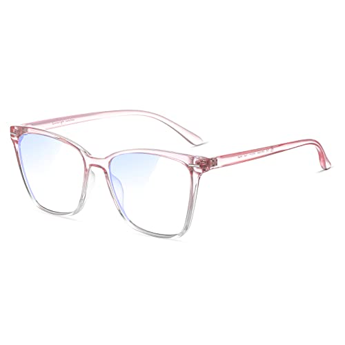 Blue Light Blocking Glasses for Women Men, Ultra Light Computer/TV/Gaming Glasses, Anti Eyestrain UV Glare, Non-Prescription